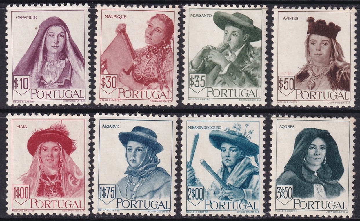 Classic Stamps - Portugal 1947 Sc 675-82 set MH* - On the Ridge Stamps