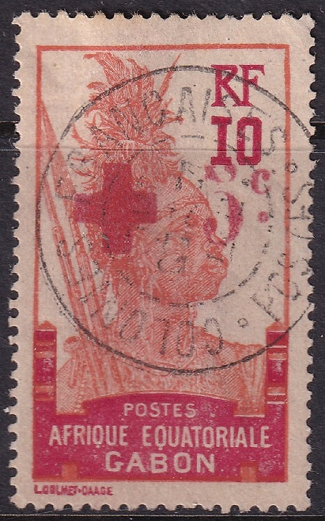 Classic Stamps - Gabon 1916 Sc B2 Yt 80 used - On the Ridge Stamps
