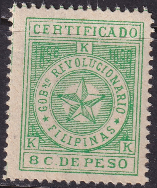 Classic Stamps - Philippines 1898 Sc YF1 Filipinas insurrecto Ed 3 ...