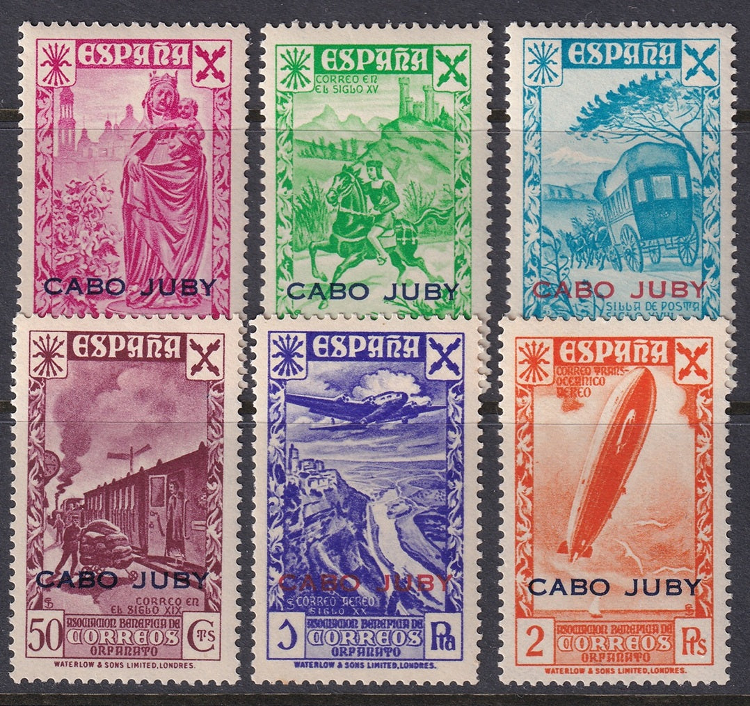 Classic Stamps - Cape Juby 1943 beneficencia Ed 12-7 Cabo Juby set MNH ...