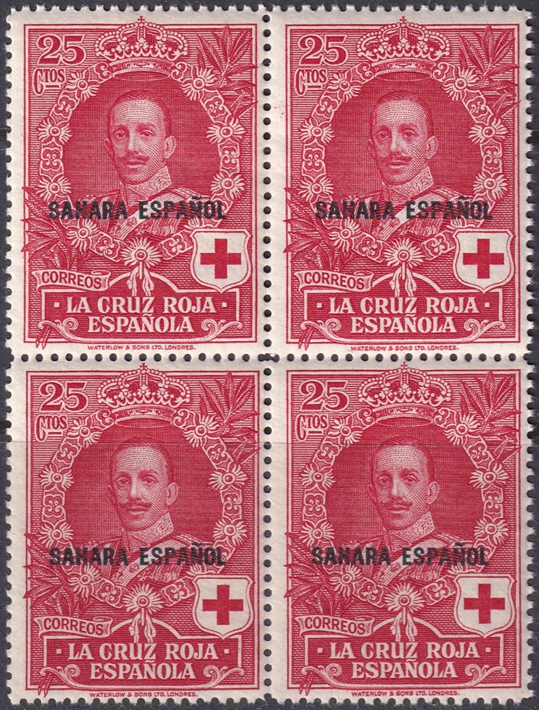 Classic Stamps - Spanish Sahara 1926 Sc B5 Ed 17 block MNH** - On the ...