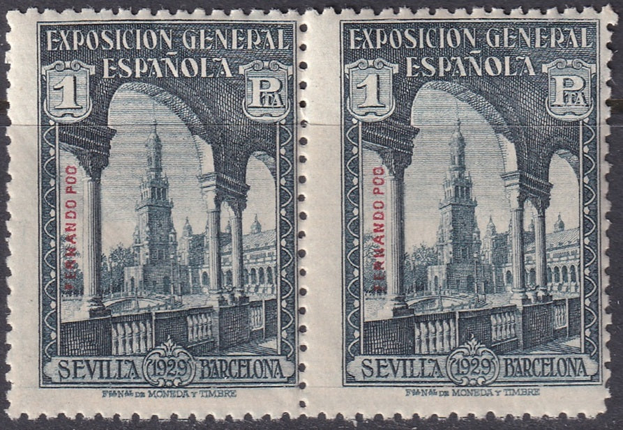Classic Stamps - Fernando Po 1929 Sc 178 Ed 176 pair MNH** - On the ...