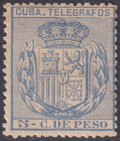 Classic Stamps - Spanish Antilles 1892 telégrafo Ed 73 telegraph MLH ...