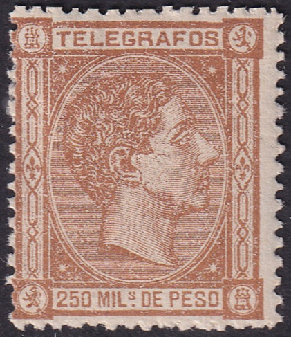 Classic Stamps - Philippines 1876 telégrafo Ed 2 Filipinas telegraph MH ...