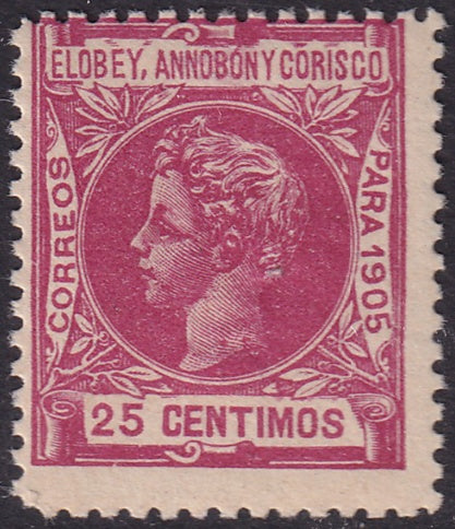 Classic Stamps - Elobey Annobon & Corisco 1905 Sc 26 Ed 26 MNH** - On ...