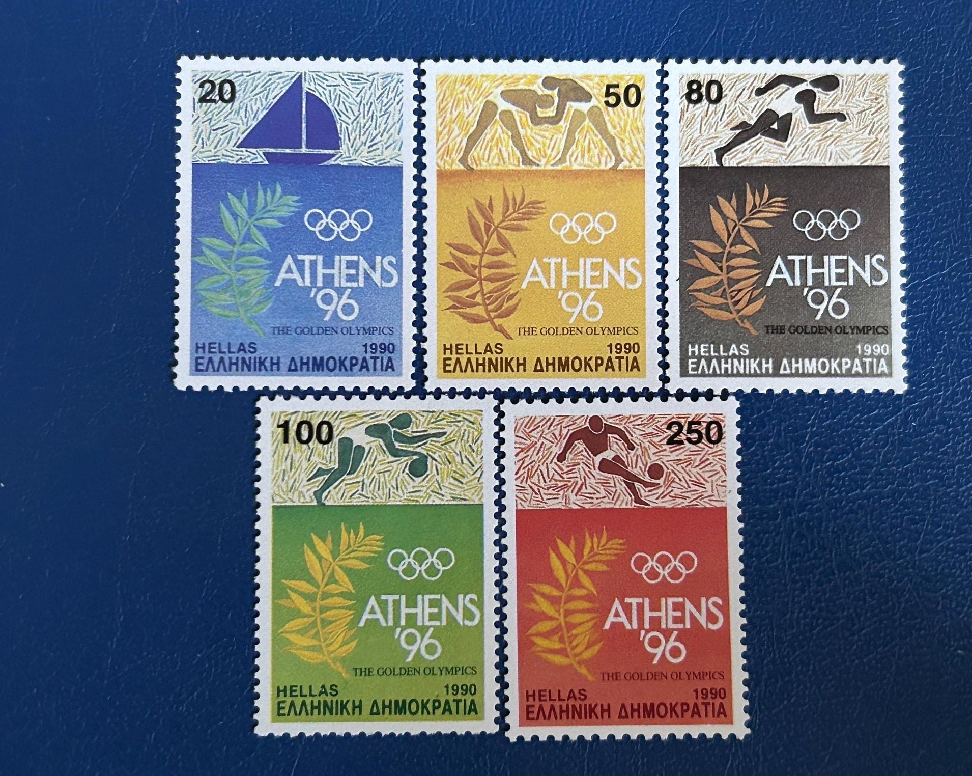 Greece - Original Vintage Postage Stamps- 1990 - Olympics Athens 96 ...