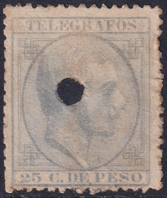 Classic Stamps - Philippines 1880 Sc telegrafo Ed 4 telegraph punch ...