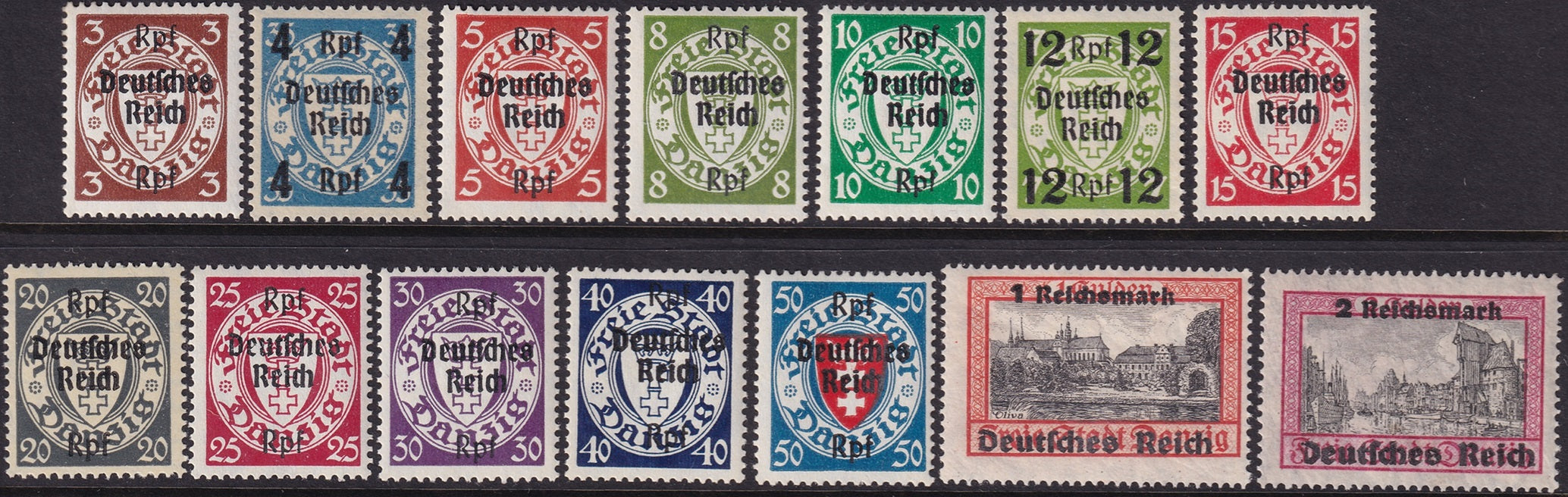 Classic Stamps - Danzig 1939 Sc 241-54a set MNH** - On the Ridge Stamps