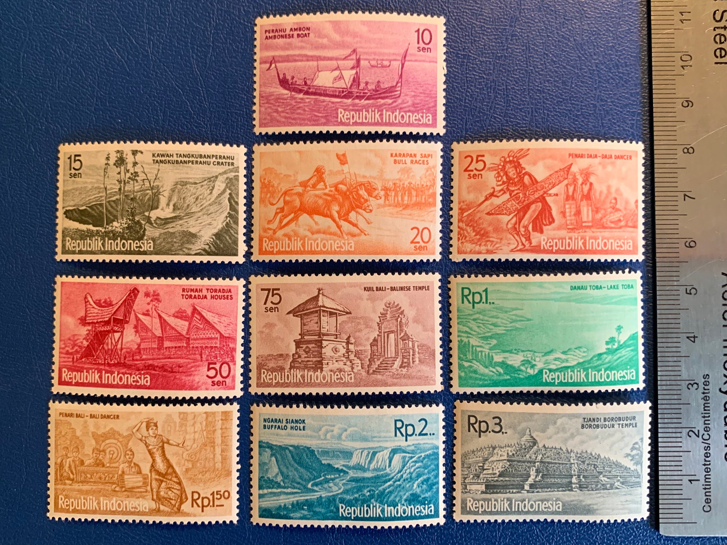 Indonesia - Original Vintage Postage Stamps- 1961 Indonesian Tourism ...