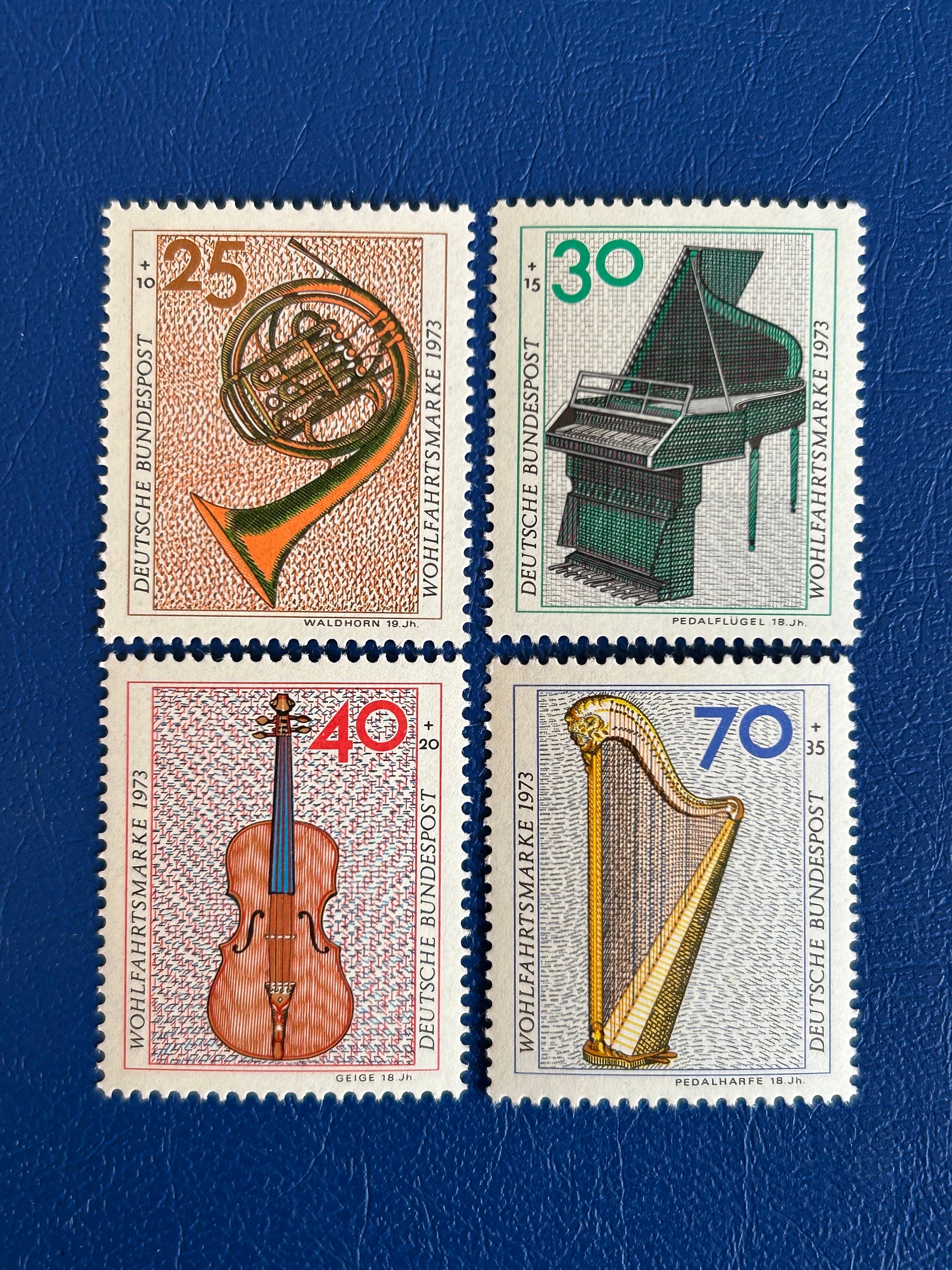 Original Vintage Postage Stamps- West Germany 1973 - Musical ...
